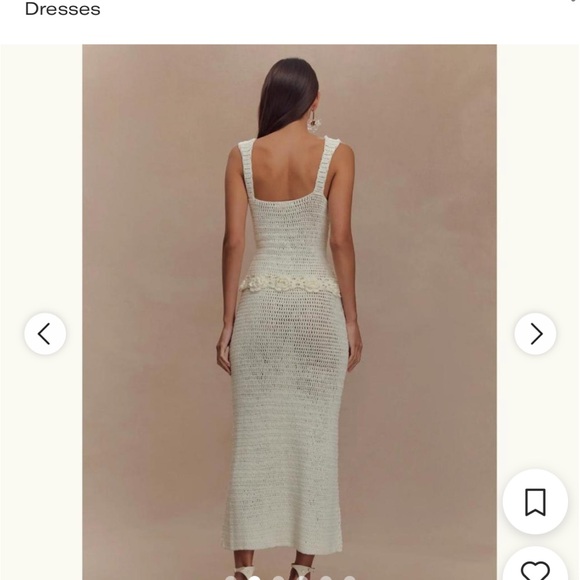Meshki | Dresses | Meshki Cream Crochet Midi Dress | Poshmark